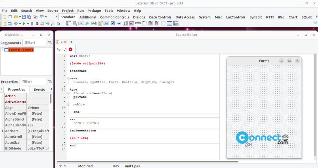 Lazarus IDE for FreePascal | CONNECTwww.com