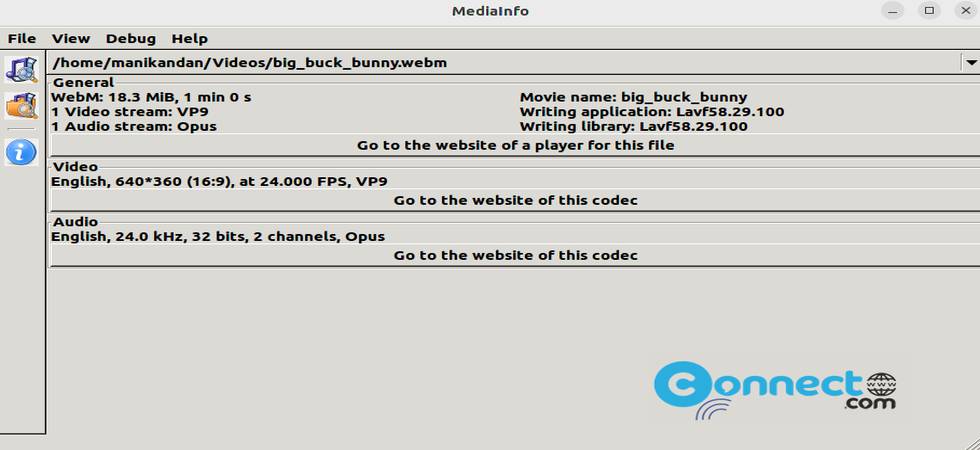 MediaInfo Get Technical Data of Multimedia Files | CONNECTwww.com