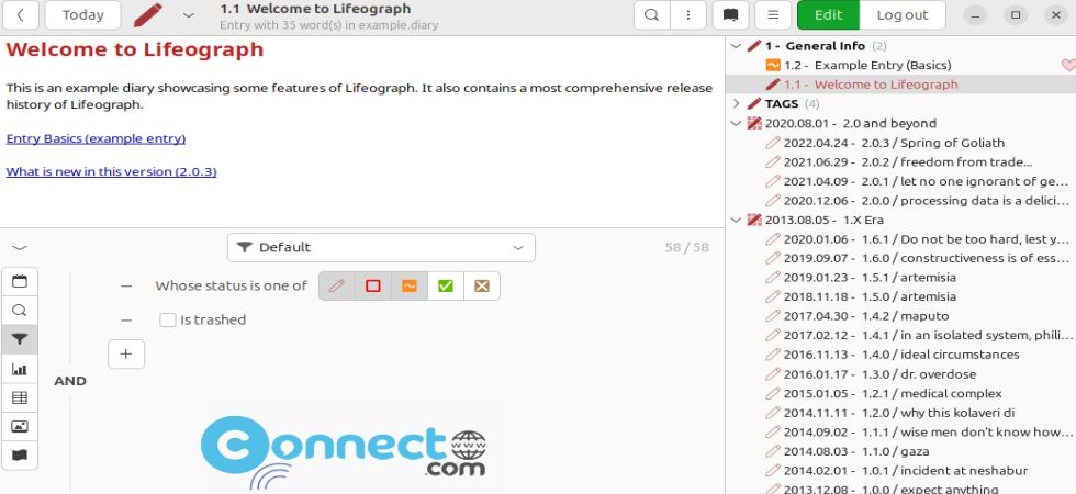 How to Install Lifeograph on Ubuntu – Digital Journal and Diary Application | CONNECTwww.com