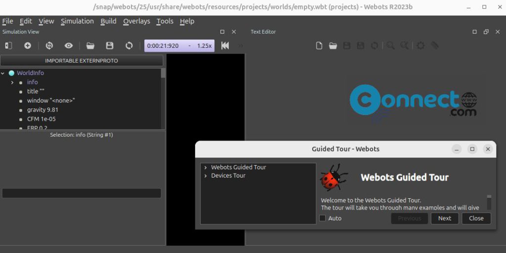 How to install Webots 3D Robot Simulator on Ubuntu | CONNECTwww.com