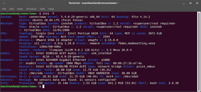 How to install Inxi on Ubuntu & Fedora – Linux System Information Tool ...