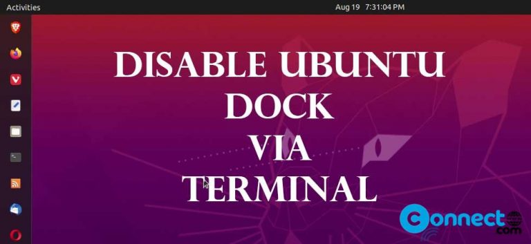 Disable Ubuntu Dock via Terminal | CONNECTwww.com