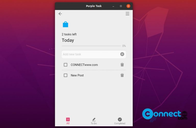 How to install Purple Task To do App on Ubuntu | CONNECTwww.com