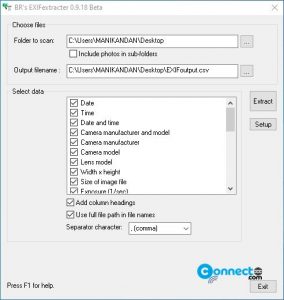 Extract the EXIF meta Data from Photos with EXIFextracter | CONNECTwww.com