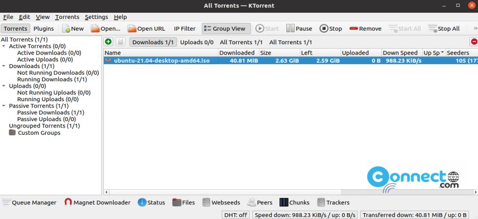 KTorrent BitTorrent Download Manager Application | CONNECTwww.com