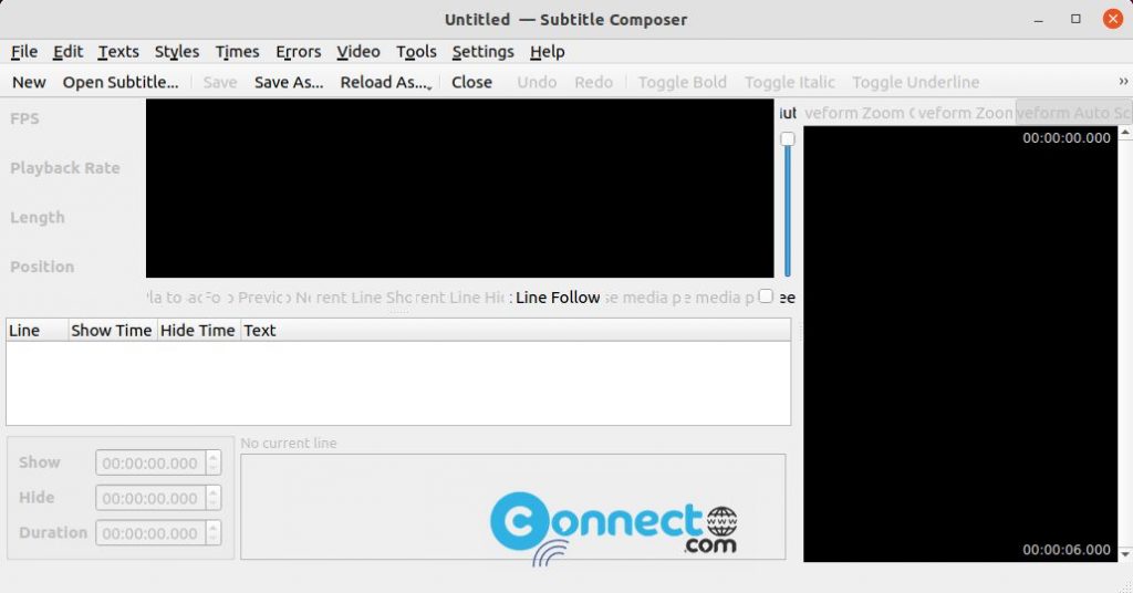 Subtitle Composer Open Source Text based Subtitle Editor | CONNECTwww.com