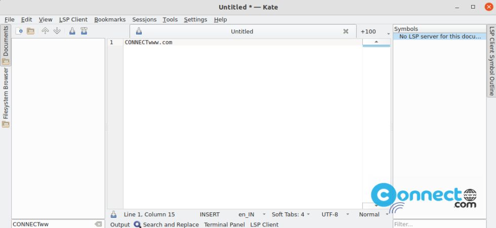 Kate Text and Code Editor | CONNECTwww.com