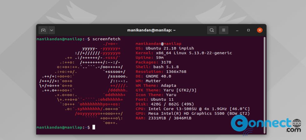 Screenfetch Display Linux Distro Logo In Ascii Art With System Information