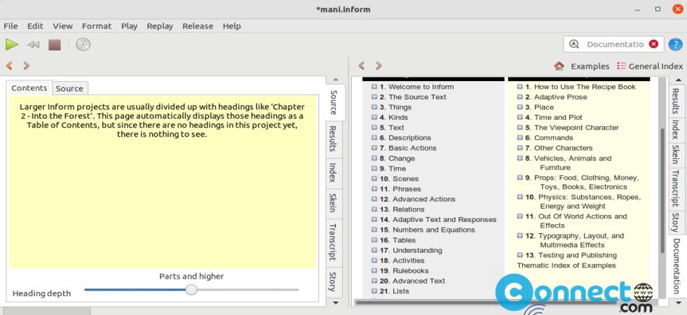 Write Interactive Fiction with Inform Application | CONNECTwww.com