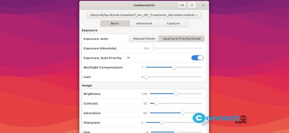Linux Camera controls Application cameractrls | CONNECTwww.com