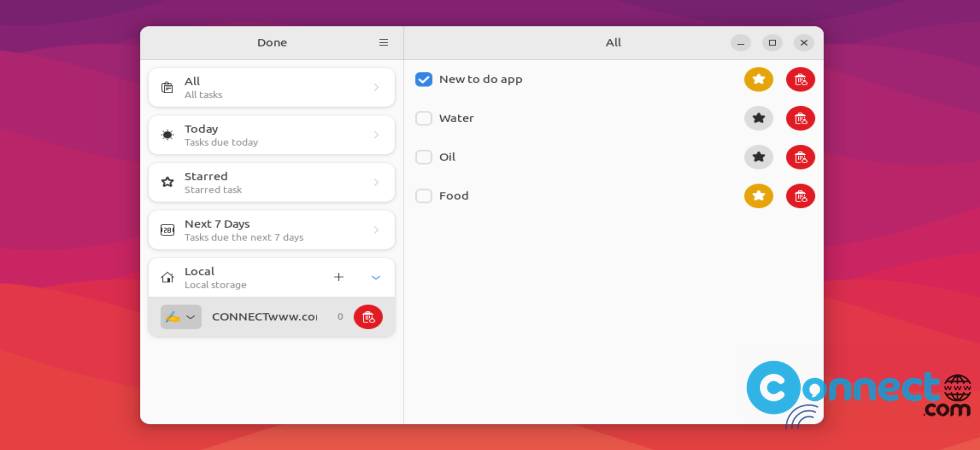 Done To Do Application | CONNECTwww.com