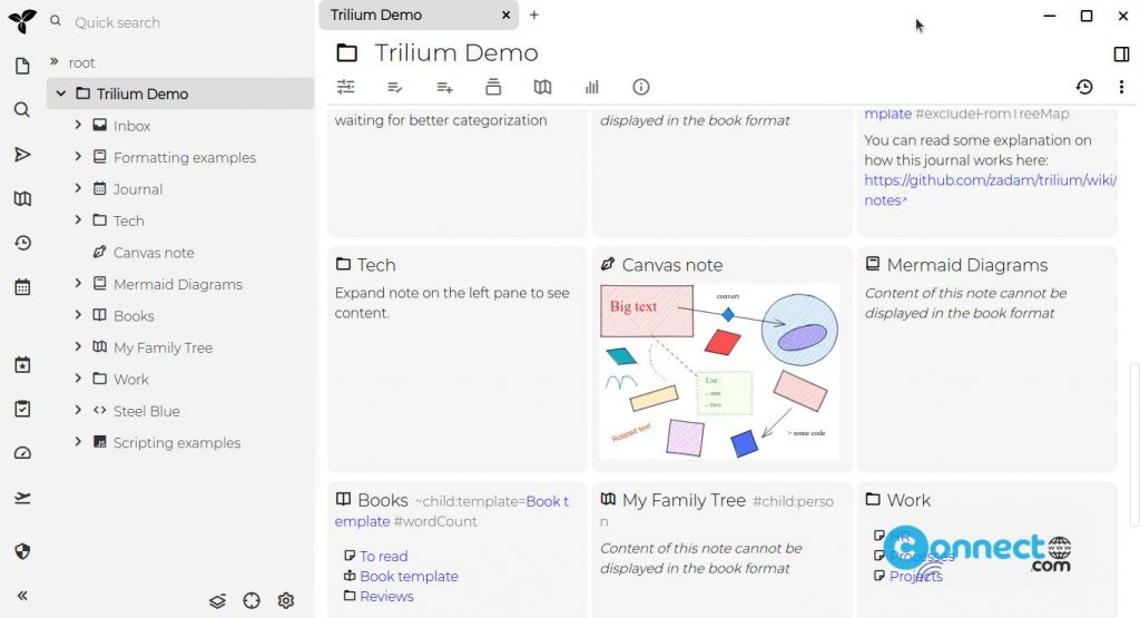 Trilium Notes Note Taking Application | CONNECTwww.com