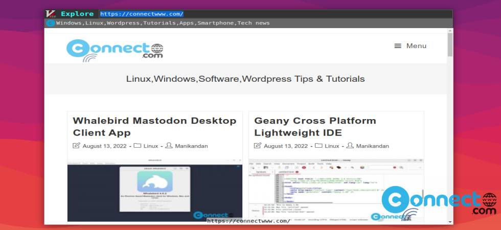 Vieb – Vim Inspired Browser with Adblocker | CONNECTwww.com