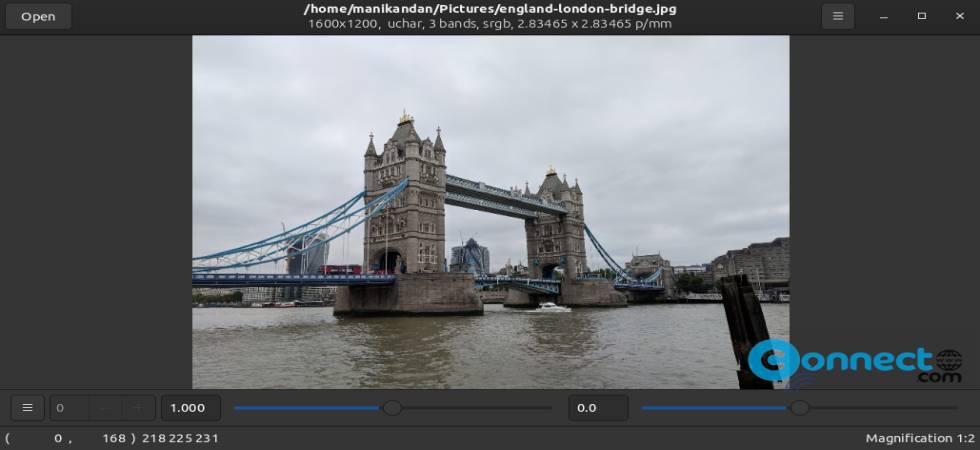 Vipsdisp Image Viewer Application for Linux | CONNECTwww.com