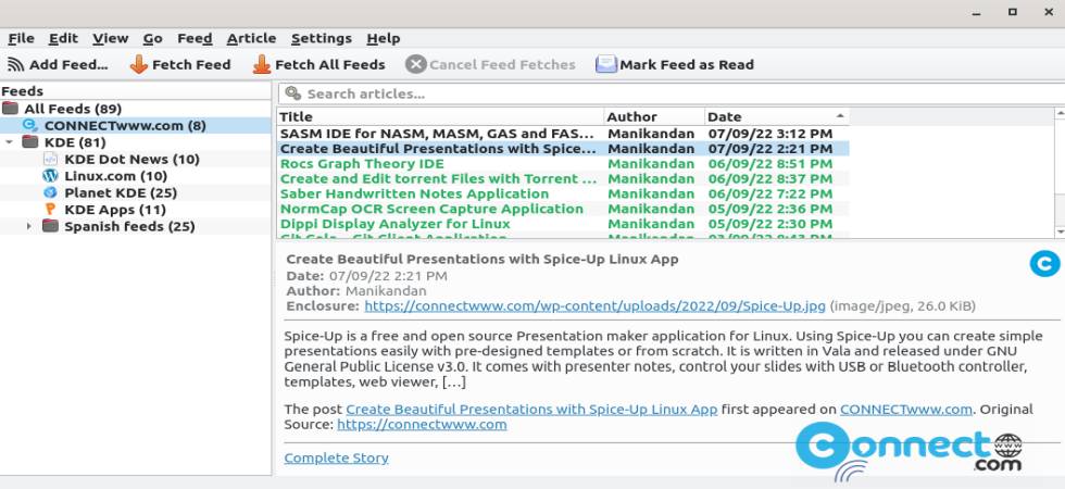 Akregator RSS Atom Feed Reader | CONNECTwww.com Akregator RSS Atom Feed Reader | CONNECTwww.com