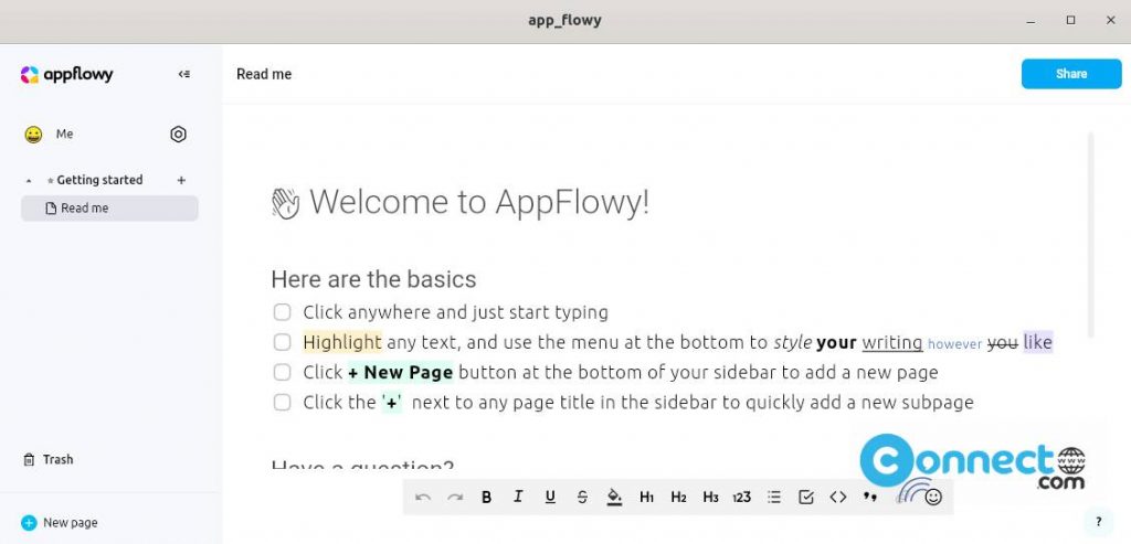 AppFlowy Project and Knowledge Management Application | CONNECTwww.com
