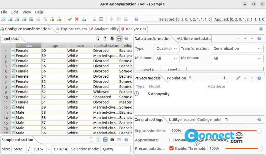 ARX Data Anonymization Application | CONNECTwww.com