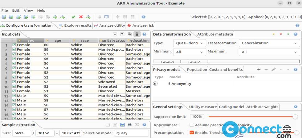 Arx Data Anonymization Application