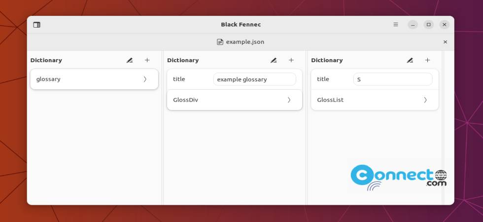 Black Fennec Semi Structured Data Editor | CONNECTwww.com