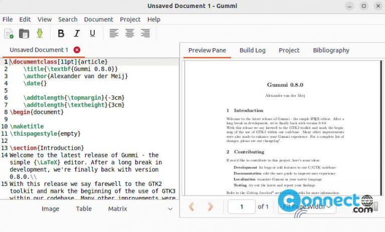 Gummi LaTeX Text Editor | CONNECTwww.com