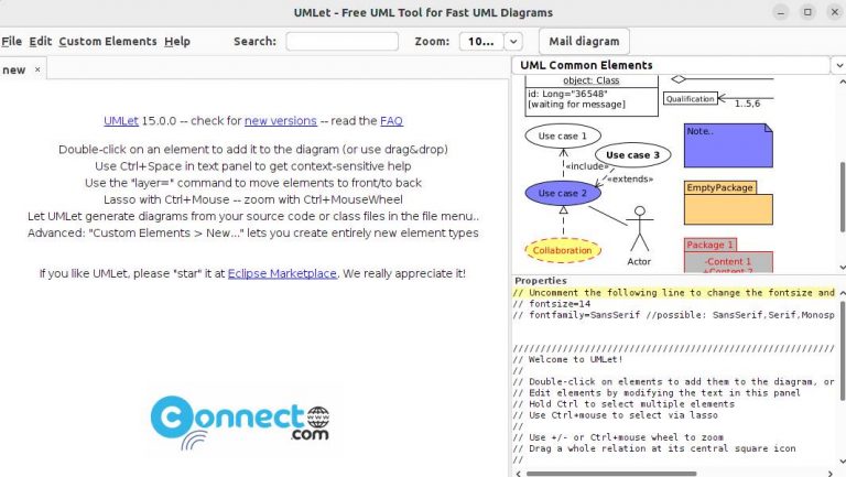 UMLet UML Tool for Fast UML Diagrams | CONNECTwww.com