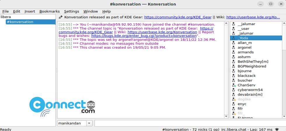 Konversation IRC Client Software | CONNECTwww.com