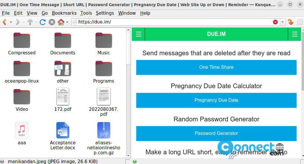 Konqueror File Manager and Web Browser App | CONNECTwww.com