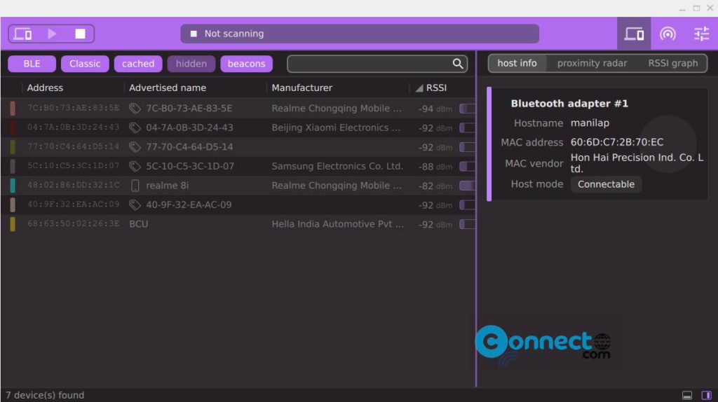 ToolBLEx Bluetooth Device Scanner and Analyzer | CONNECTwww.com