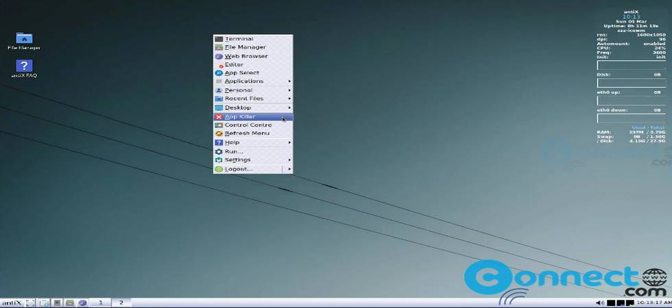 antiX Debian based Linux OS | CONNECTwww.com