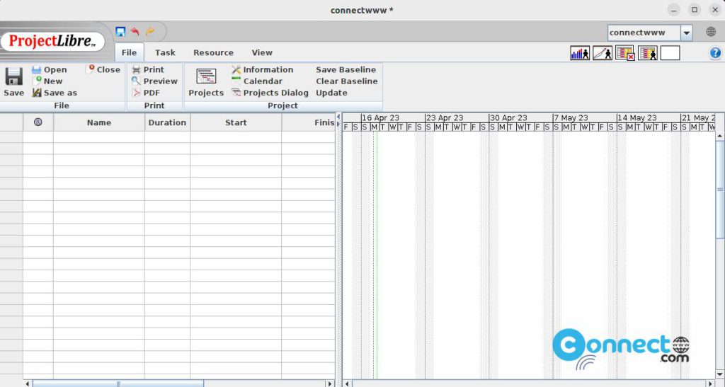 ProjectLibre Project Management software | CONNECTwww.com