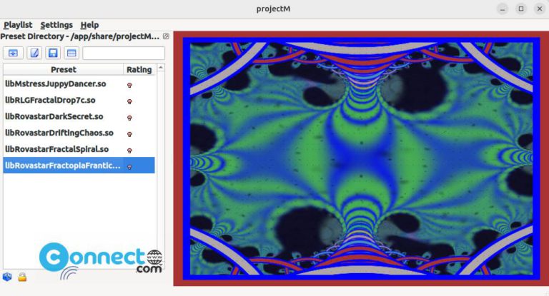 ProjectM Music Visualizer app | CONNECTwww.com
