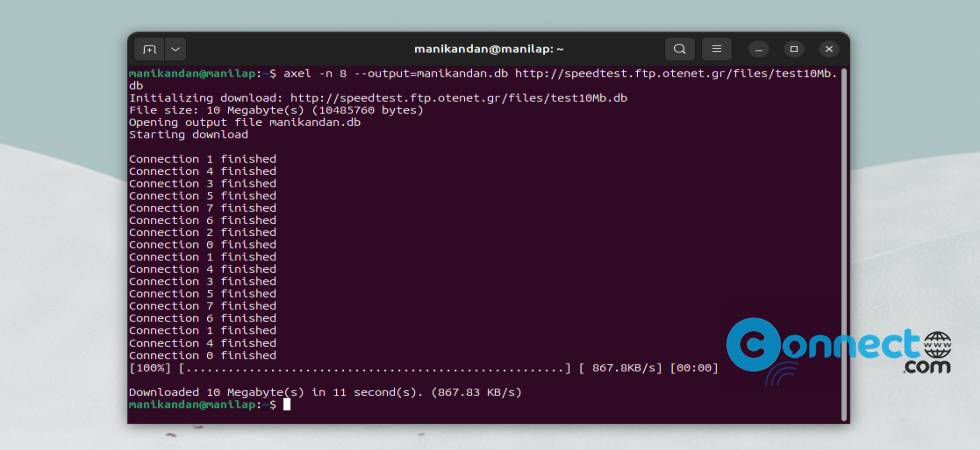 Axel Command line Download Accelerator Software | CONNECTwww.com