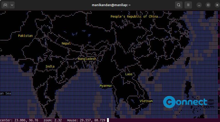 How to View World Map in Terminal Using MapSCII | CONNECTwww.com