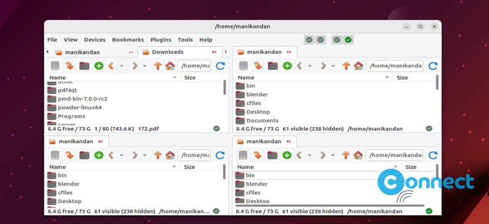 SpaceFM File Manager for Linux | CONNECTwww.com