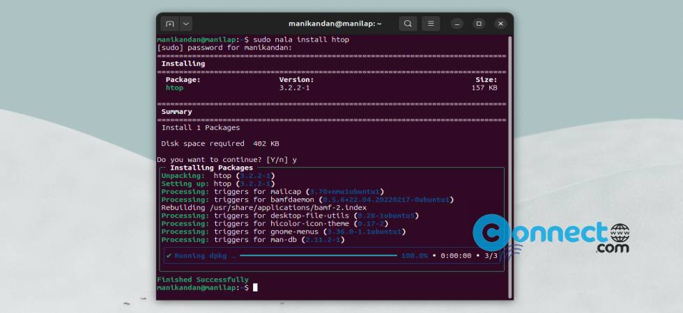 How to Install Nala Commandline Frontend For APT on Ubuntu | CONNECTwww.com