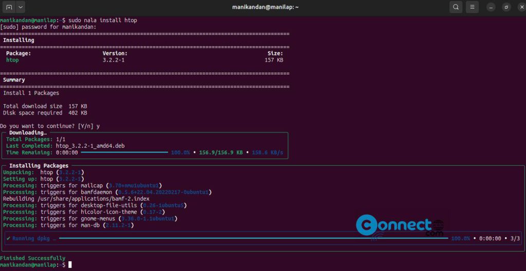 How to Install Nala Commandline Frontend For APT on Ubuntu | CONNECTwww.com