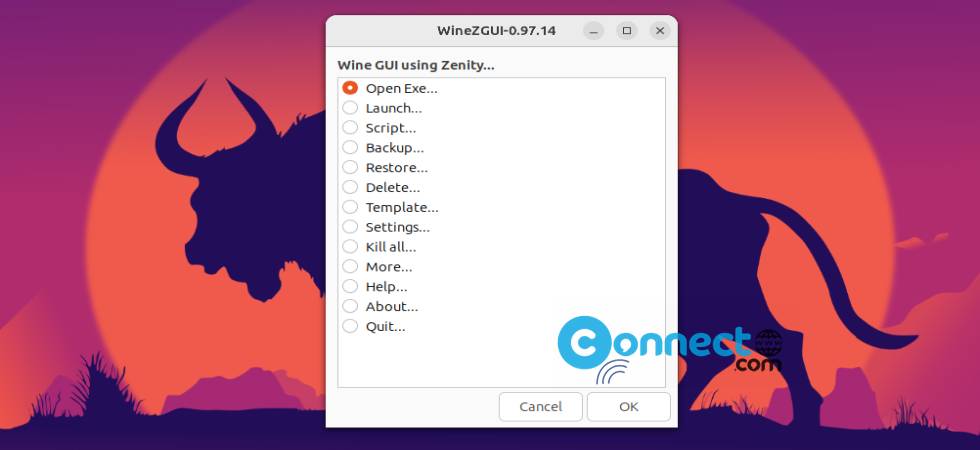 WineZGUI Wine GUI using Zenity | CONNECTwww.com