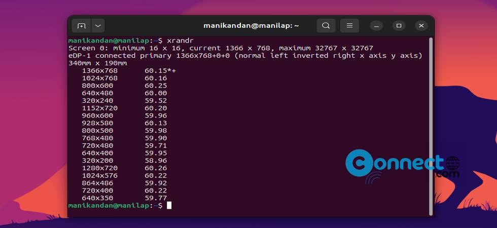 How To Get Desktop Screen Resolution From Terminal in Linux | CONNECTwww.com