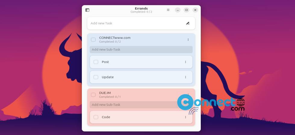 Errands Todo Task Management Application | CONNECTwww.com