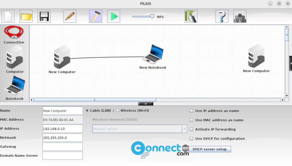 Filius Network Simulator Software | CONNECTwww.com