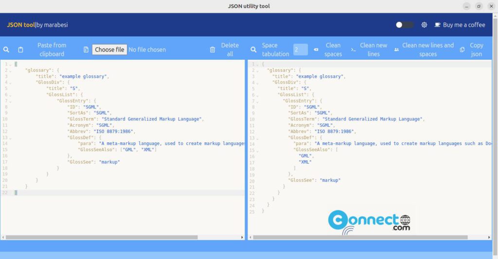 Format JSON File Locally With JSON Tool | CONNECTwww.com
