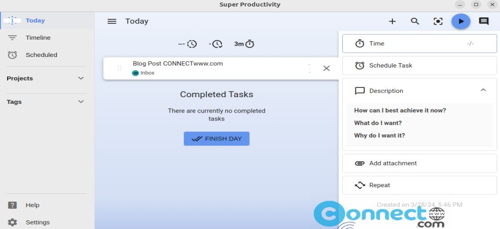 Super Productivity Todo Task Management Software | CONNECTwww.com