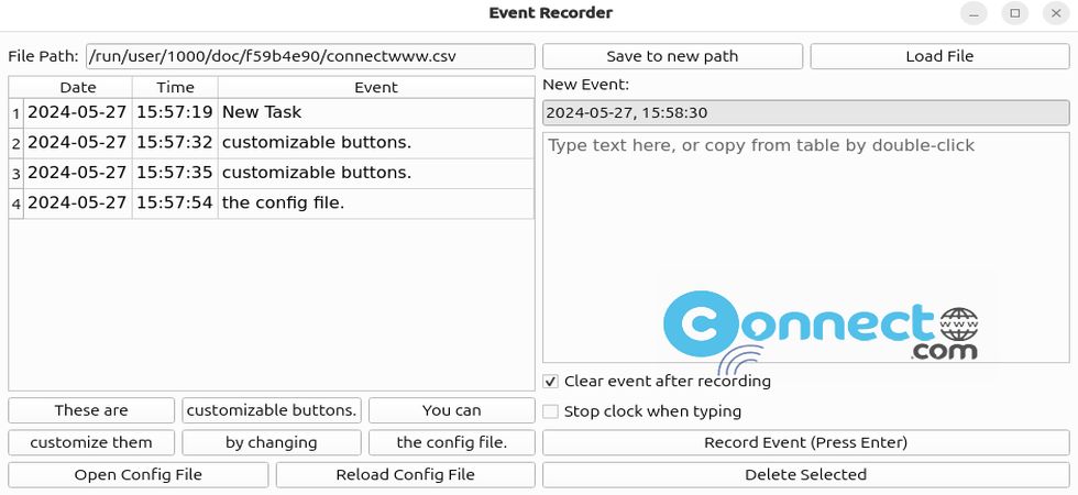 How to Record Time based Events with EventRecorder | CONNECTwww.com