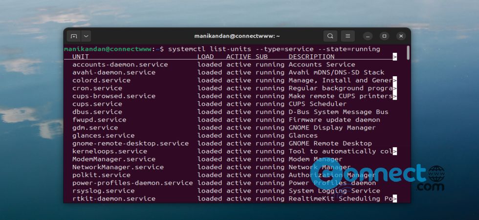 How to List All Services in Ubuntu Using Command-line | CONNECTwww.com