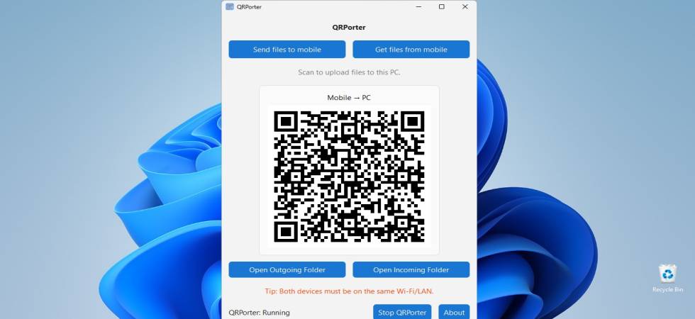 QRPorter – Local Wi-Fi QR File Transfer | CONNECTwww.com